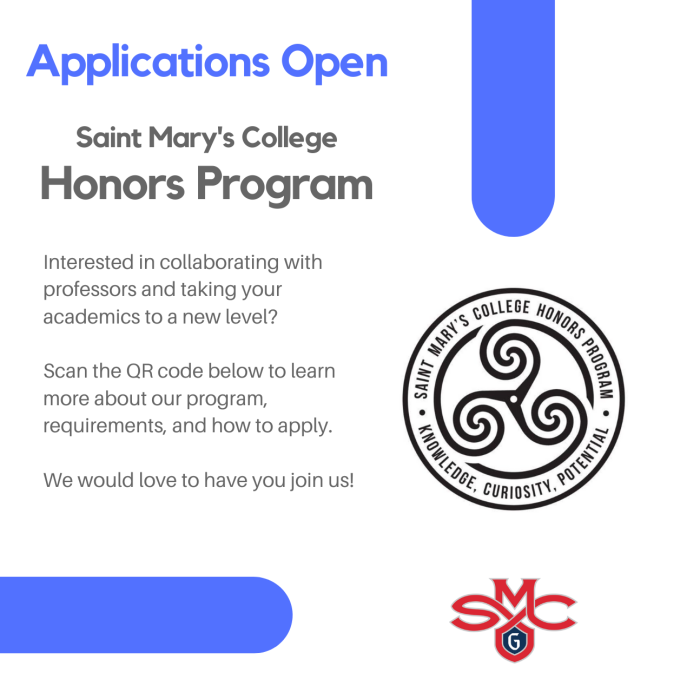 Apply to Join the Honors Program | Saint Mary's College